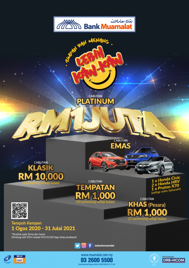 Bank Muamalat tawar hadiah wang tunai RM1 juta - Kosmo Digital