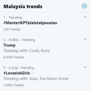 #MenteriKPTsilaletakjawatan jadi trending - Kosmo Digital