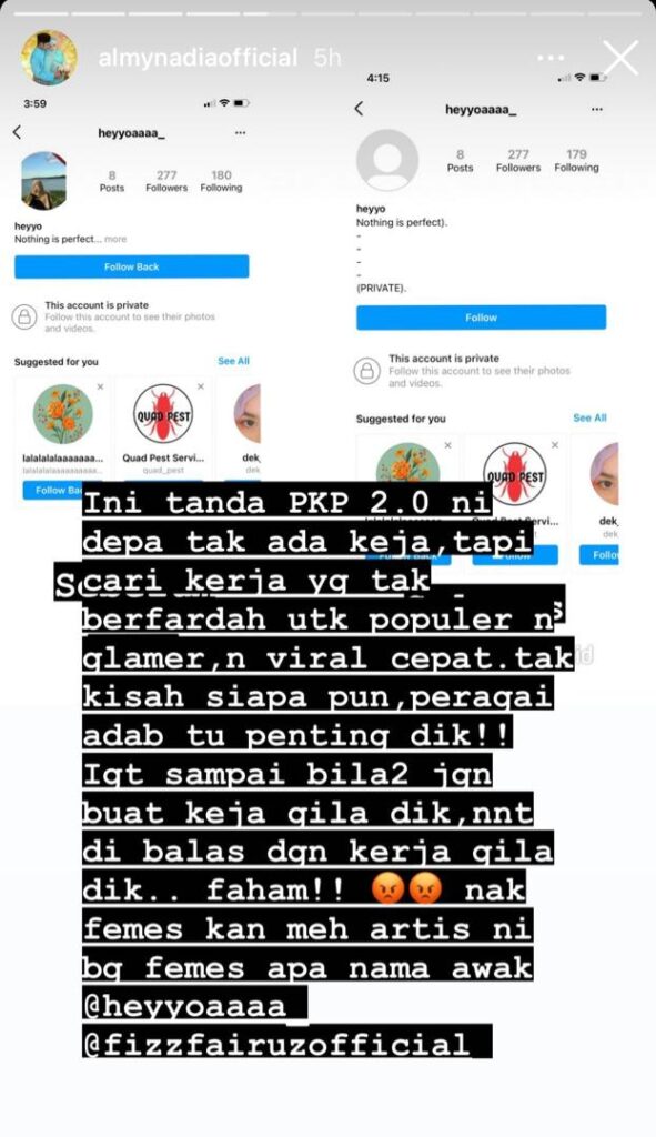 Almy Nadia ‘sekolahkan’ netizen mahu popular - Kosmo Digital