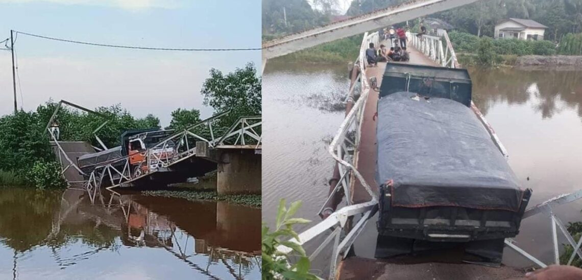 Jambatan runtuh selepas dilalui lori - Kosmo Digital