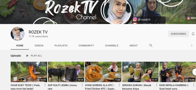 Rozek kongsi resipi masakan di YouTube - Kosmo Digital