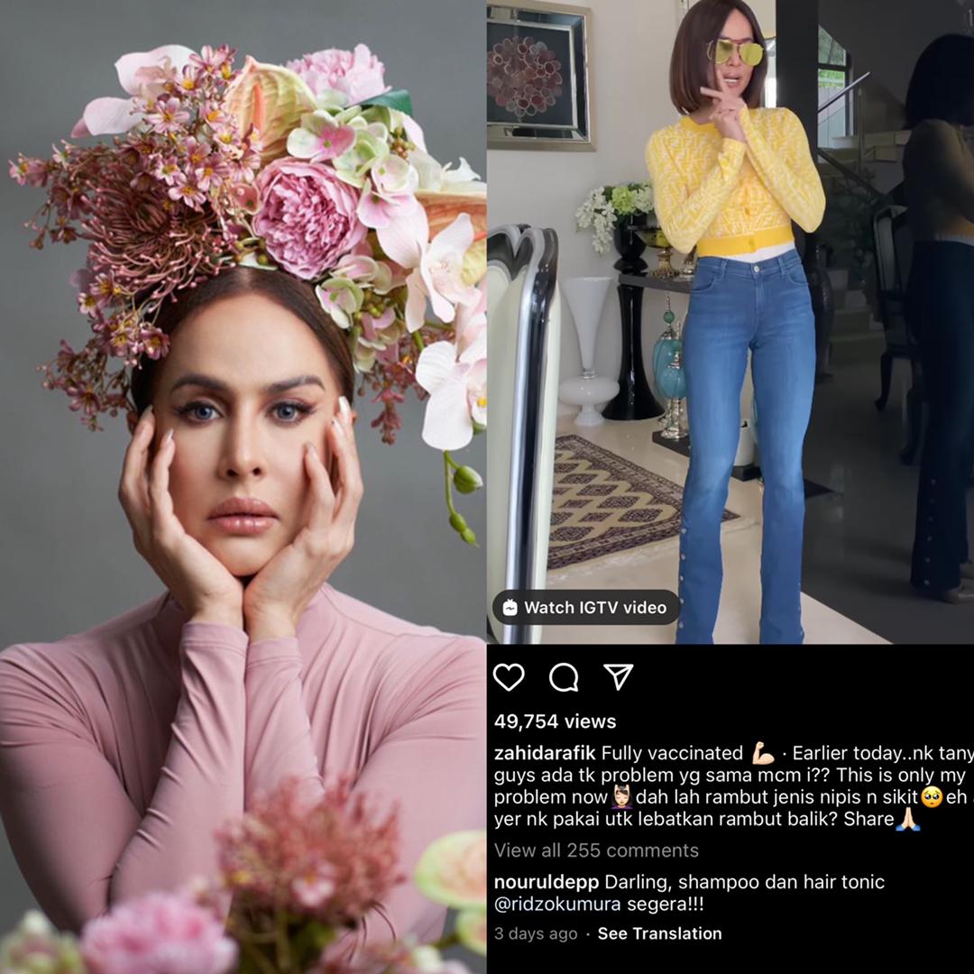 Zahida Rafik takut botak sebab vaksin - Kosmo Digital