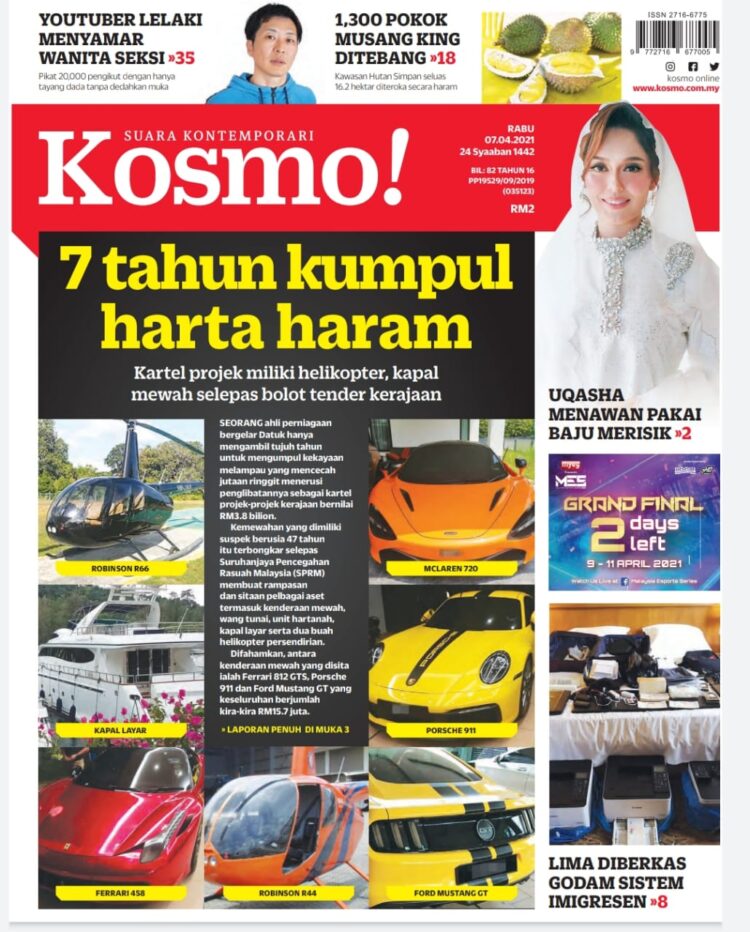 'Bos' kartel projek kerajaan didakwa pagi ini - Kosmo Digital