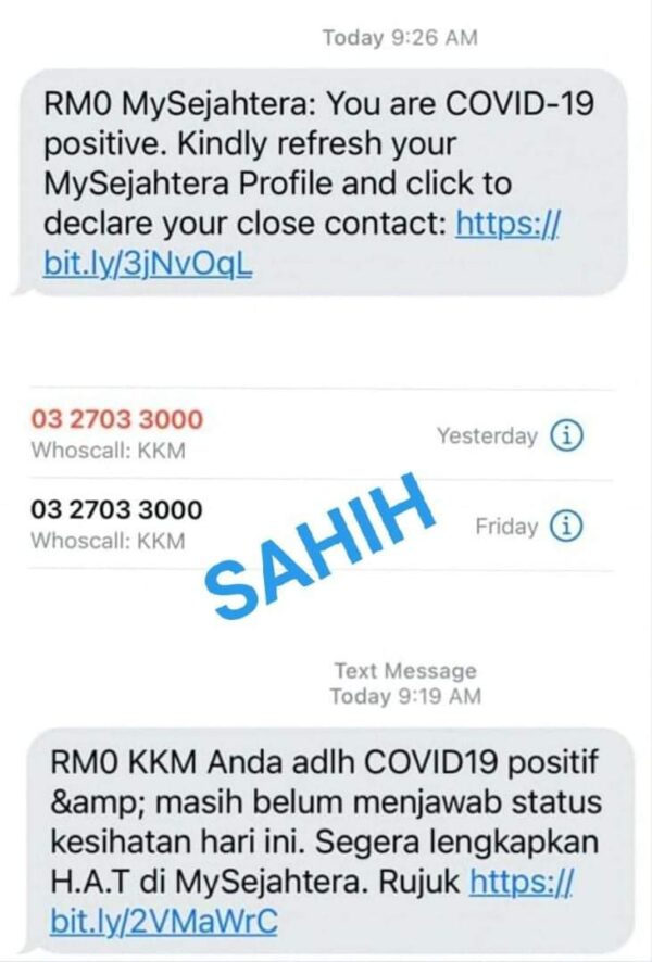 Panggilan 03-2703 3000 bukan palsu - KKM - Kosmo Digital