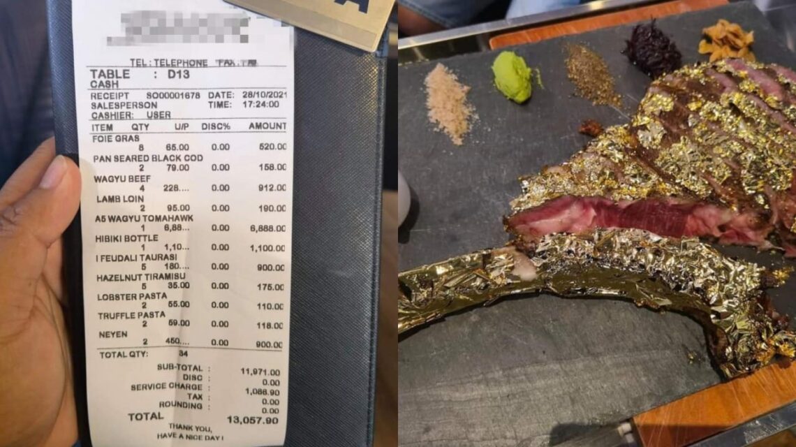 Ramai terkedu lihat resit makan daging RM13,000 - Kosmo Digital