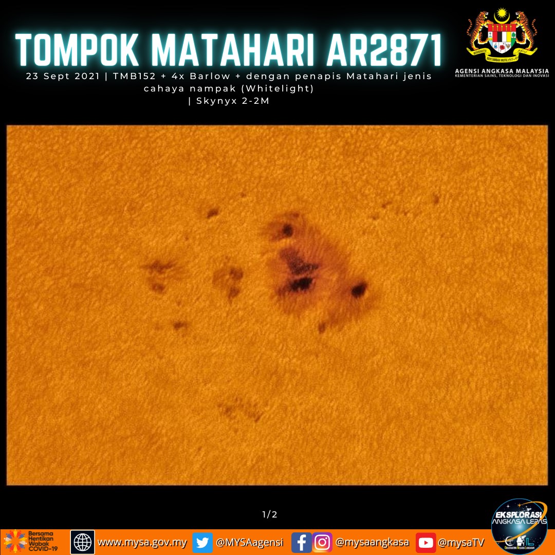 Tompok Matahari Medan Magnet Kuat Dirakam Di Langkawi Kosmo Digital