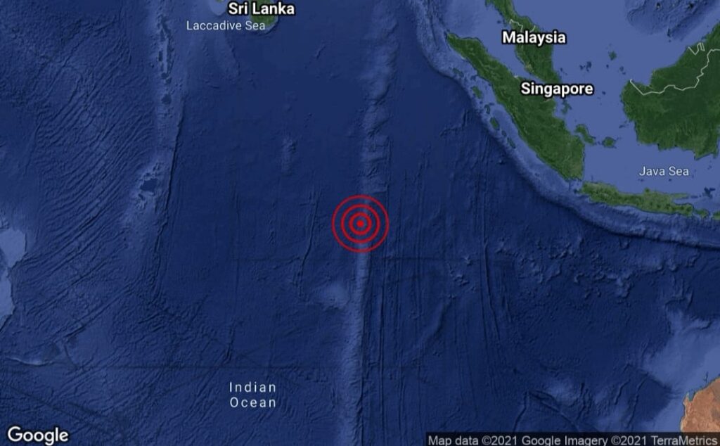 Gempa bumi sederhana di Lautan Hindi - Kosmo Digital