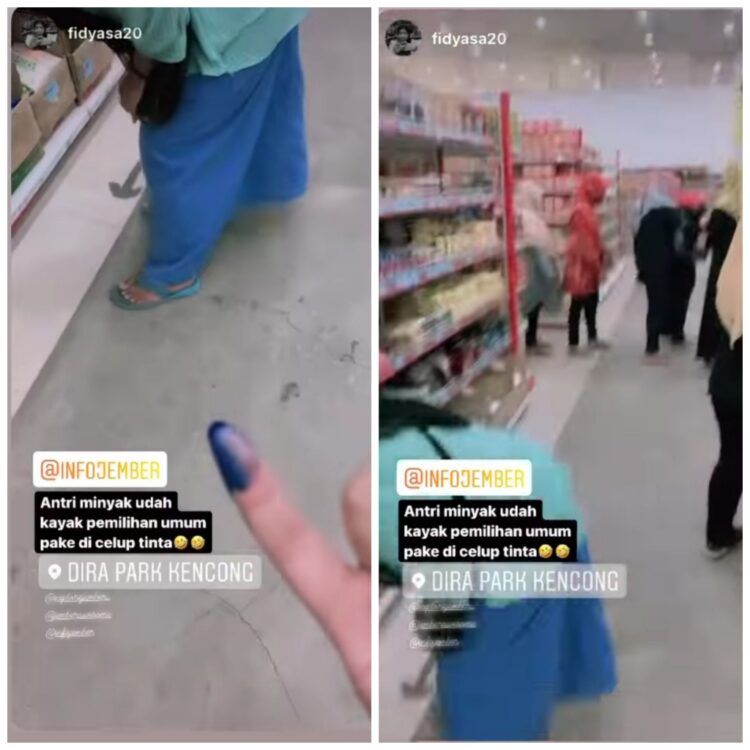 Rakyat Indonesia celup jari dalam dakwat biru lepas beli minyak - Kosmo ...