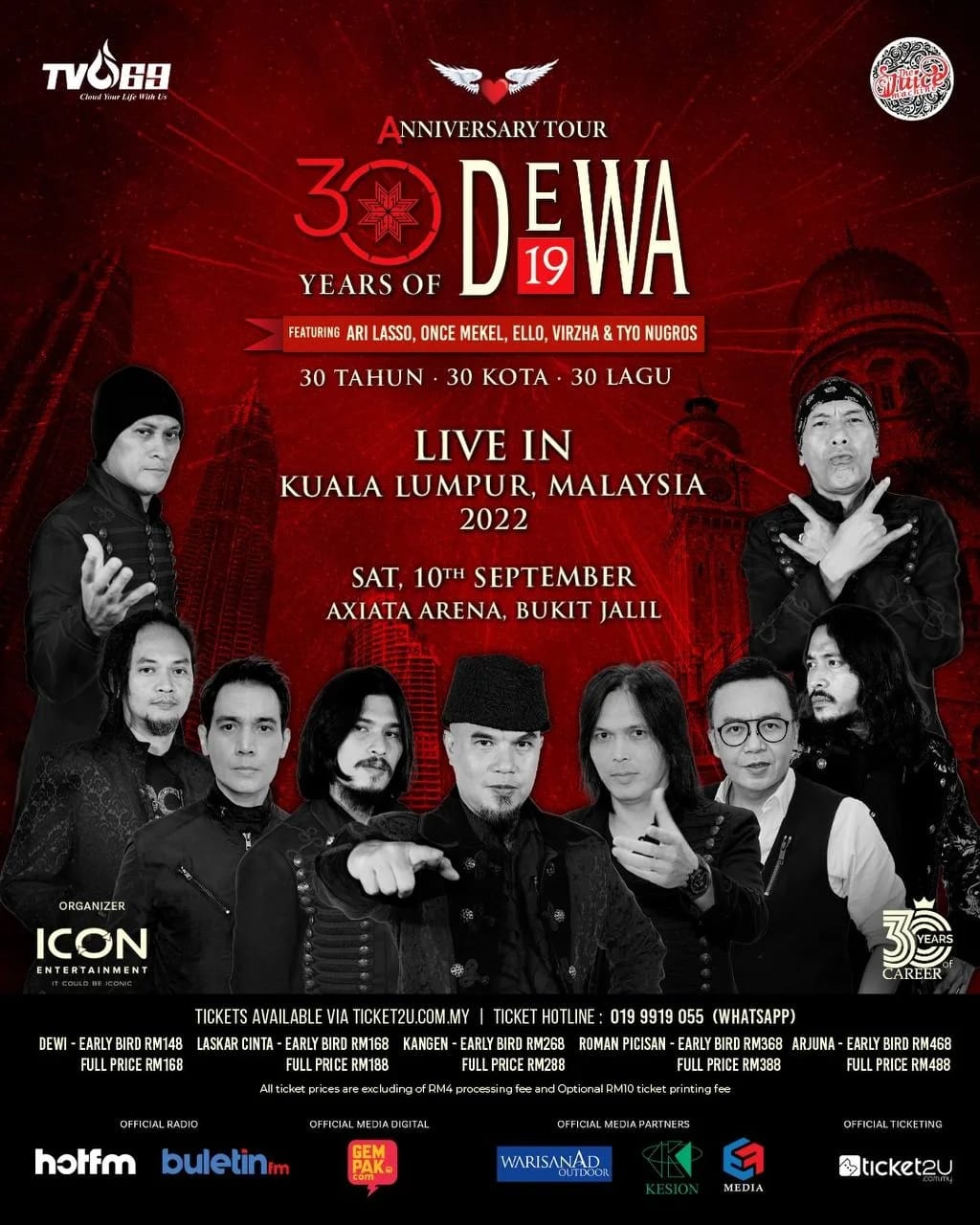 Konsert Dewa 19 kembali ke Malaysia, himpun 4 vokalis - Kosmo Digital