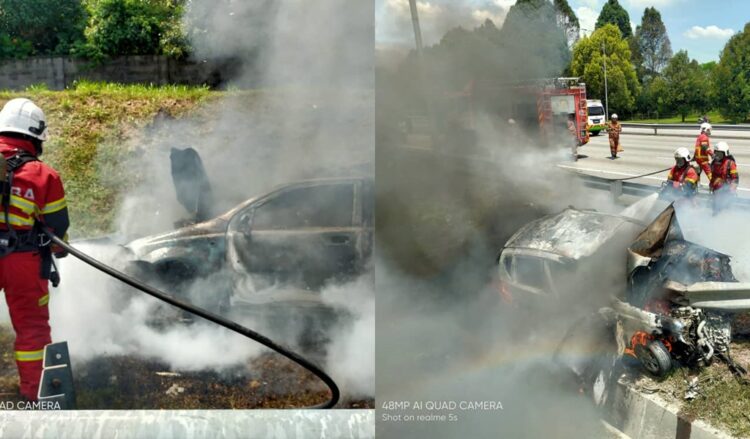 Pemandu maut dalam kemalangan, kereta terbakar - Kosmo Digital