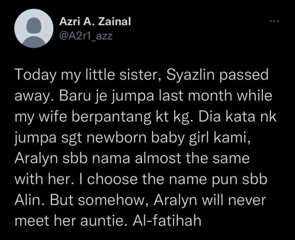 Arwah Syazlin Zainal tak sempat jumpa anak buah - Kosmo Digital