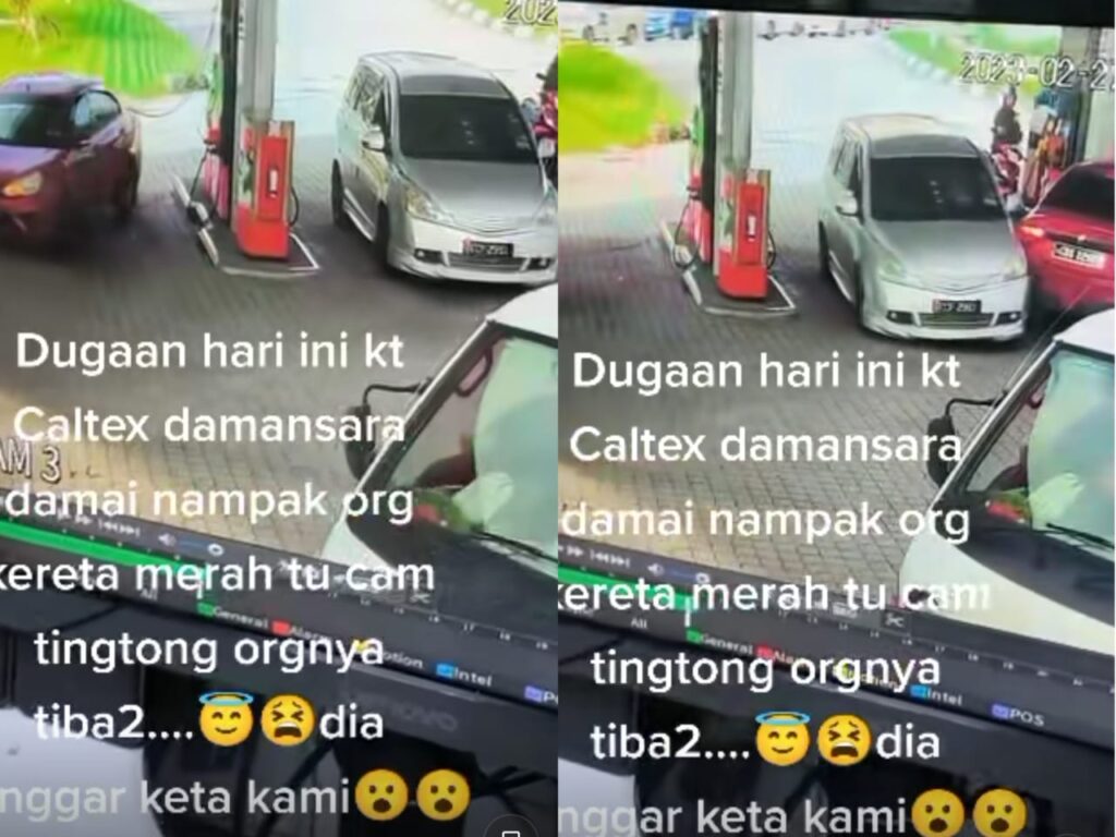 Pemandu Saga isi minyak sebelum rempuh MPV - Kosmo Digital