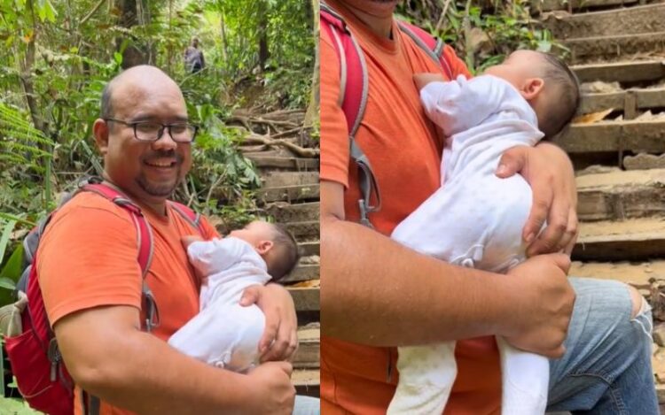 Lelaki hiking bawa bayi 5 bulan digelar hebat - Kosmo Digital