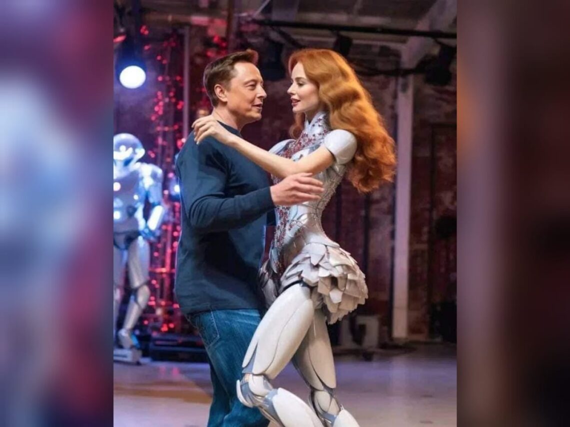 Gambar Elon Musk menari dengan ‘robot isteri’ palsu - Kosmo Digital