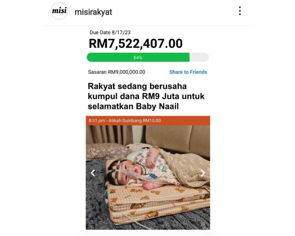 Adik Naail perlukan kira-kira RM1.47 juta lagi - Kosmo Digital