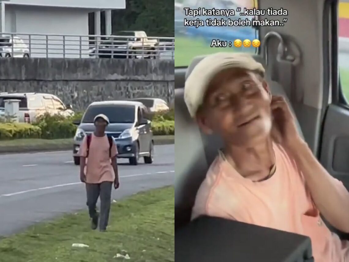 Buruh tua jalan kaki 2 km berulang ke tempat kerja - Kosmo Digital