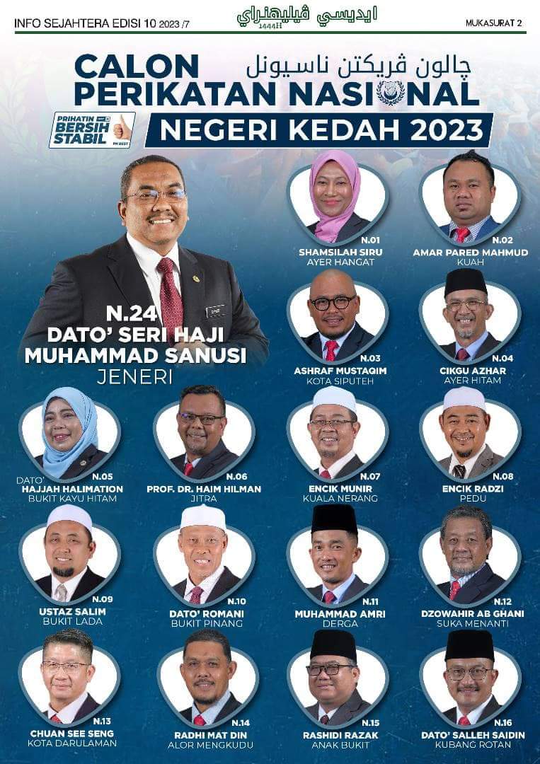 PRN: Senarai penuh calon PN di Kedah - Kosmo Digital