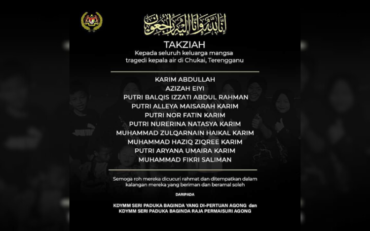 Agong, Raja Permaisuri Agong zahir ucapan takziah mangsa tragedi kepala ... Agong, Raja Permaisuri Agong zahir ucapan takziah mangsa tragedi kepala ...