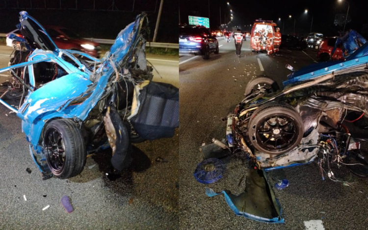 Dua beranak maut dalam kemalangan tayar kereta pecah - Kosmo Digital