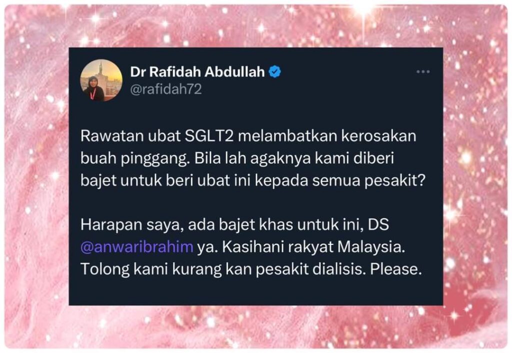 Dr Rafidah mohon PM tambah bajet ubat pesakit diabetes - Kosmo Digital