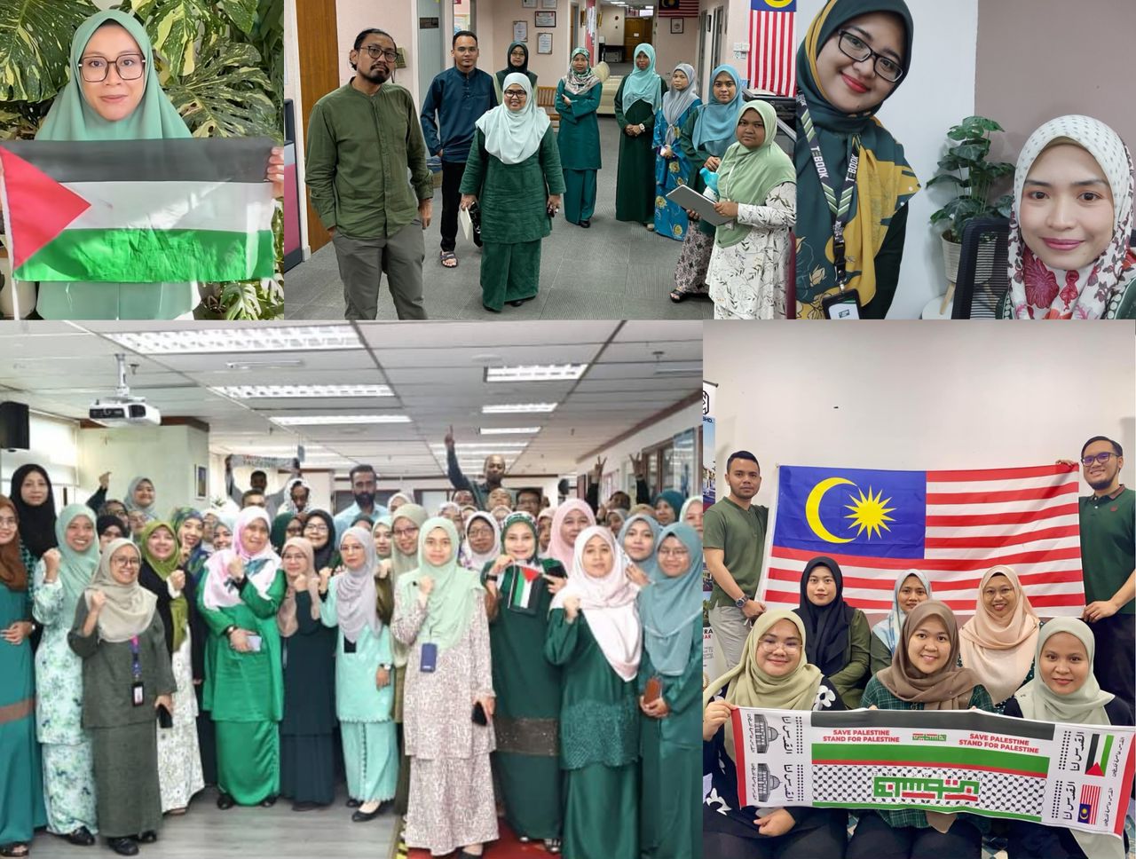 Ramai pakai hijau tanda solidariti untuk Palestin - Kosmo Digital