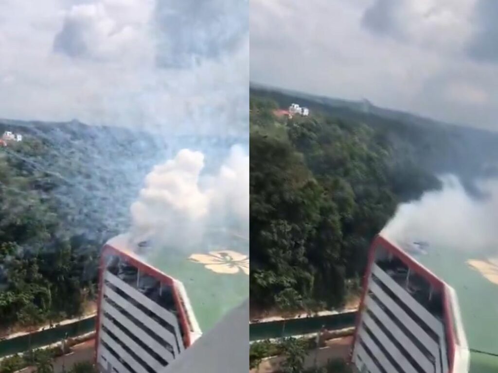 Bunga api tiba-tiba meletup atas bumbung hotel - Kosmo Digital