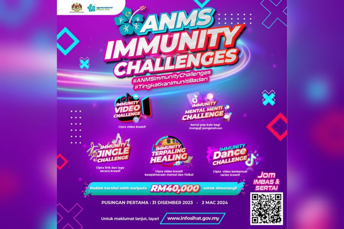 ANMS Immunity Challenges di TikTok tawar hadiah bernilai RM40,000 - Kosmo Digital