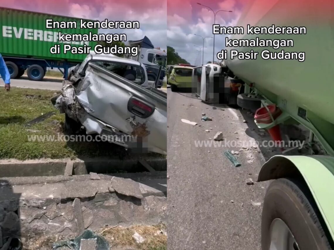 [VIDEO] 6 kenderaan dirempuh lori tangki - Kosmo Digital