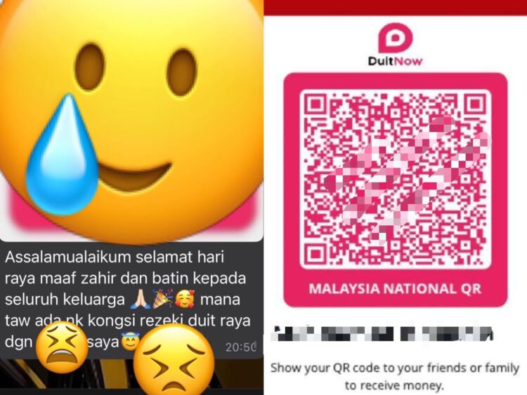Tak malu hantar kod QR minta duit raya untuk anak - Kosmo Digital