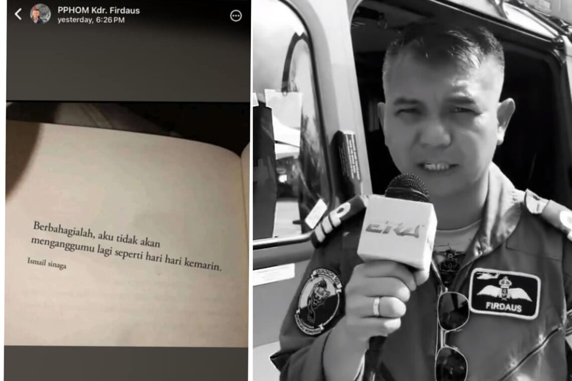 Tragedi helikopter TLDM: Status WhatsApp Komander Firdaus undang sebak ...