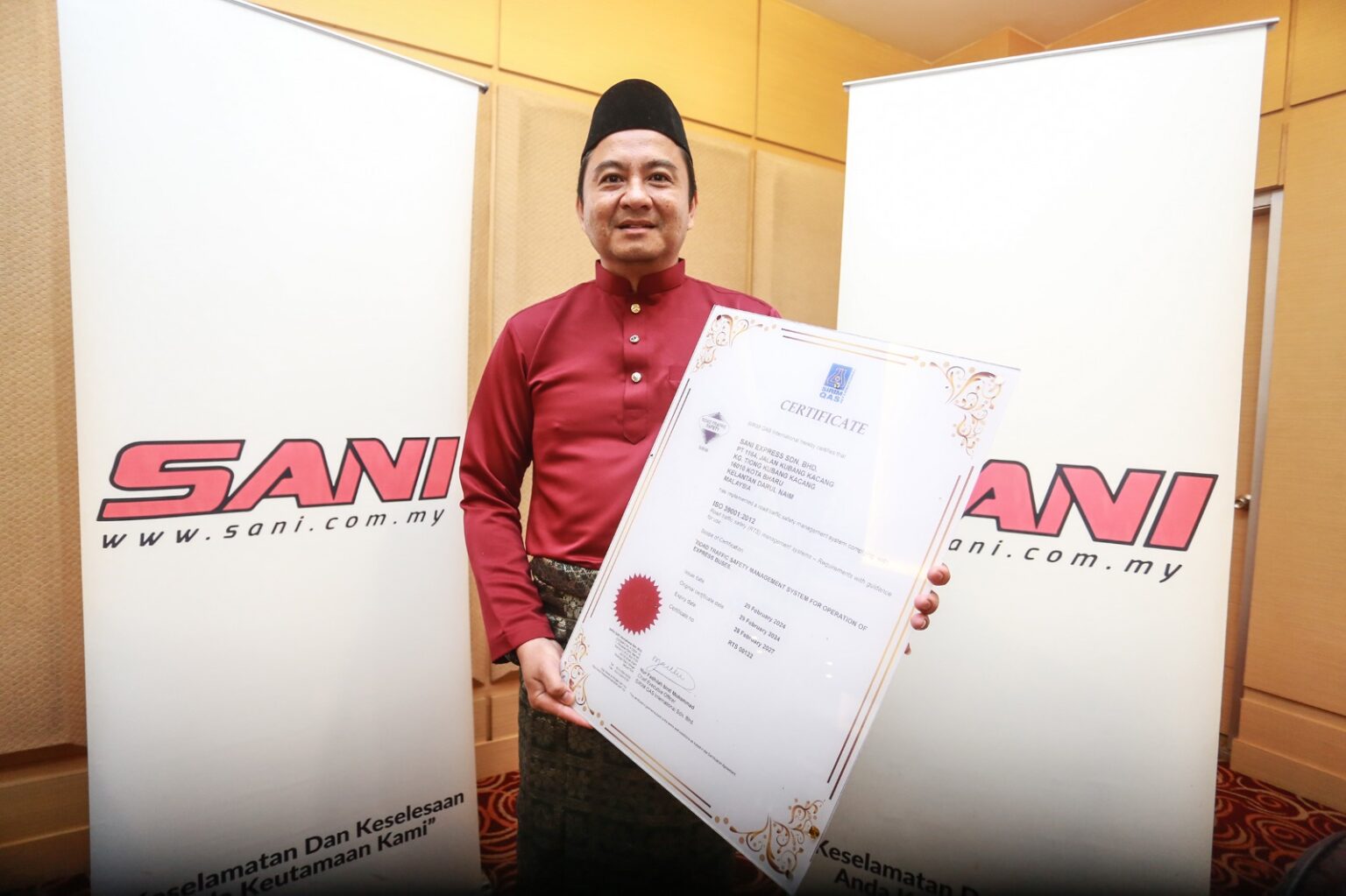 Sani Express syarikat bas ekspres pertama terima ISO 39001:2012 - Kosmo ...
