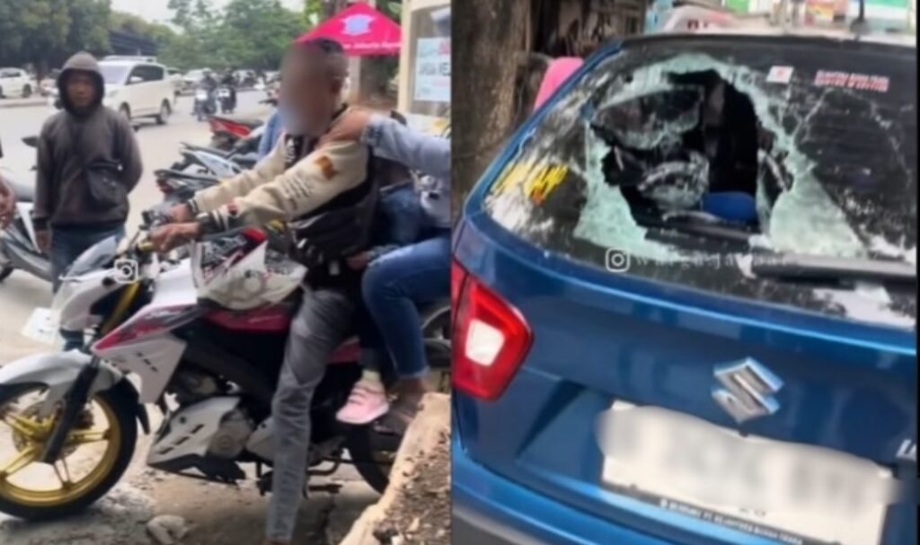 Penunggang motosikal lawan arus pecahkan cermin kereta - Kosmo Digital