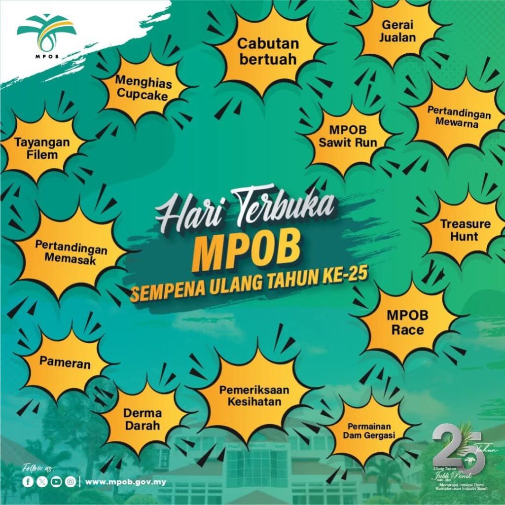Hari Terbuka MPOB Sabtu ini meriahkan sambutan ulang tahunnya ke-25 ...