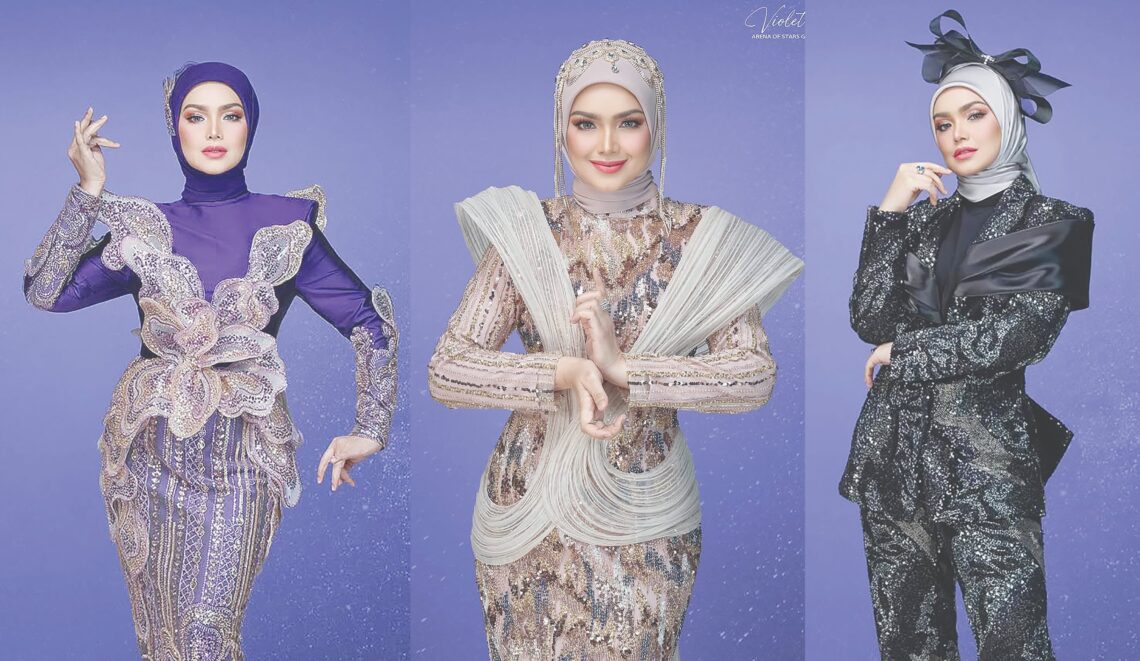 Dihiasi batu permata, sequin, gemerlapan busana 'langit violet' Siti Nurhaliza - Kosmo Digital