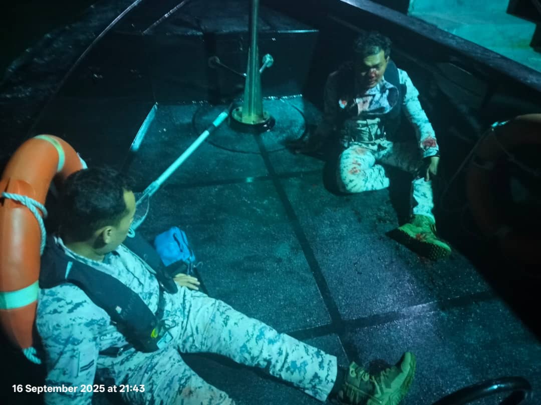 2 anggota APMM cedera dirempuh bot pancung bawa PATI - Kosmo Digital
