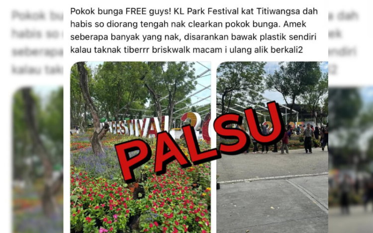 Jangan ambil pokok bunga Taman Tasik Titiwangsa - Kosmo Digital