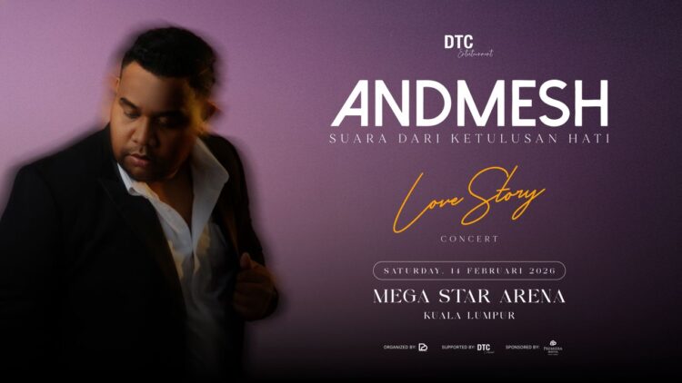 Andmesh hangatkan pentas Mega Star Arena 14 Februari 2026 - Kosmo Digital