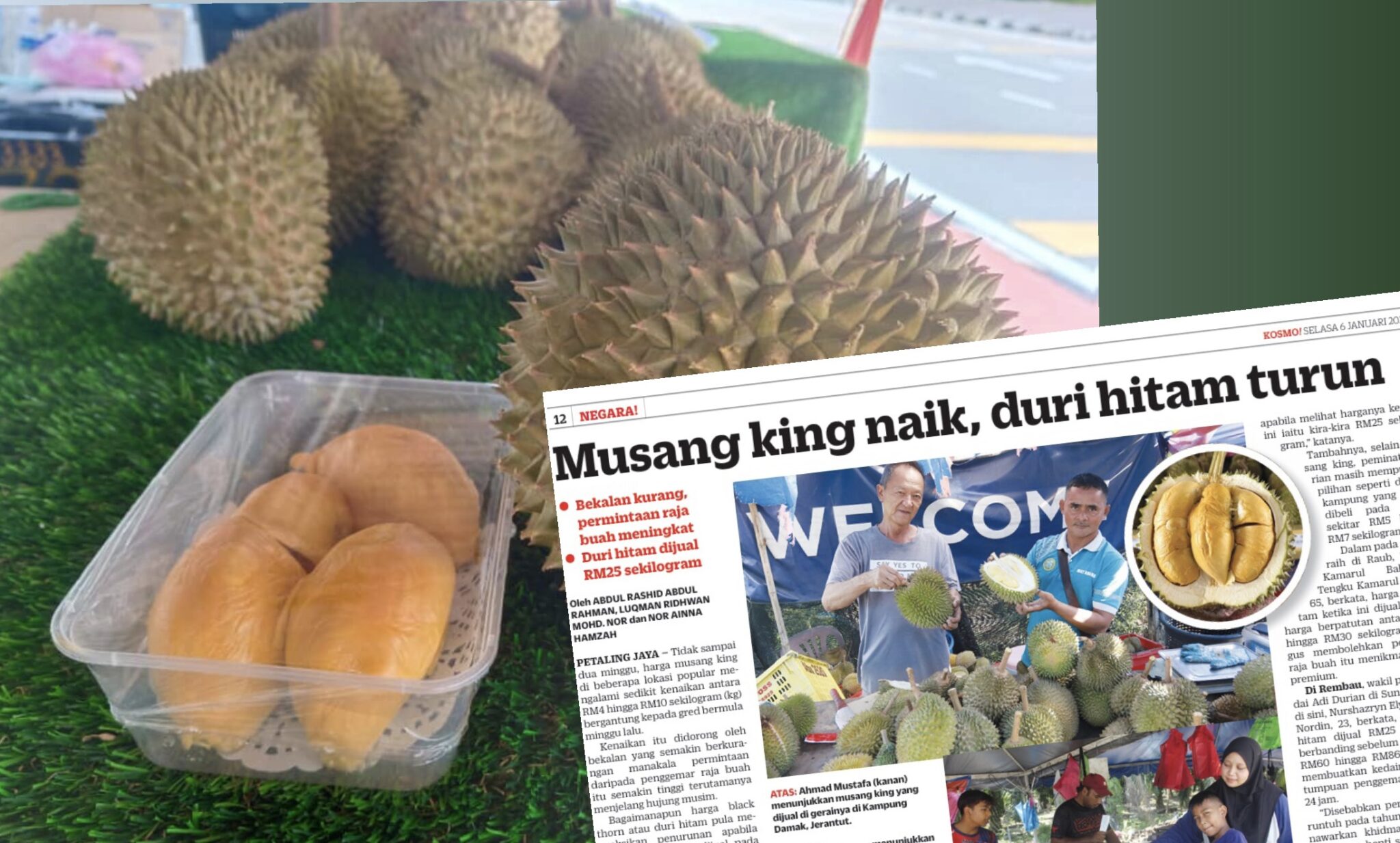 Durian duri hitam mampu milik RM15 sekilo - Kosmo Digital