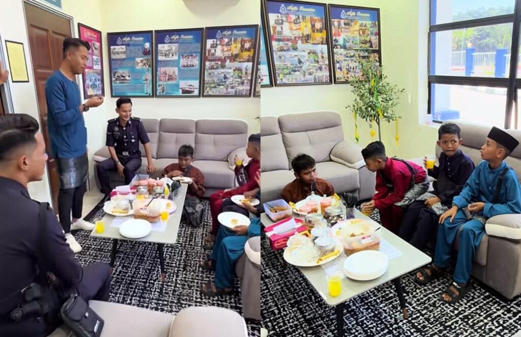 [VIDEO] Budak-budak serbu datang beraya dekat balai polis - Kosmo Digital