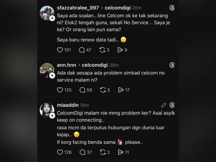 CelcomDigi ‘down’? Pengguna mengadu tiada rangkaian malam ini - Kosmo ...