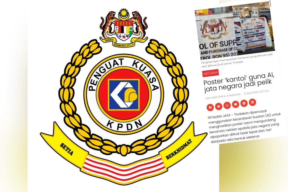 Jata Negara dijana AI, KPDN akui stesen minyak tersilap cetak - Kosmo ...