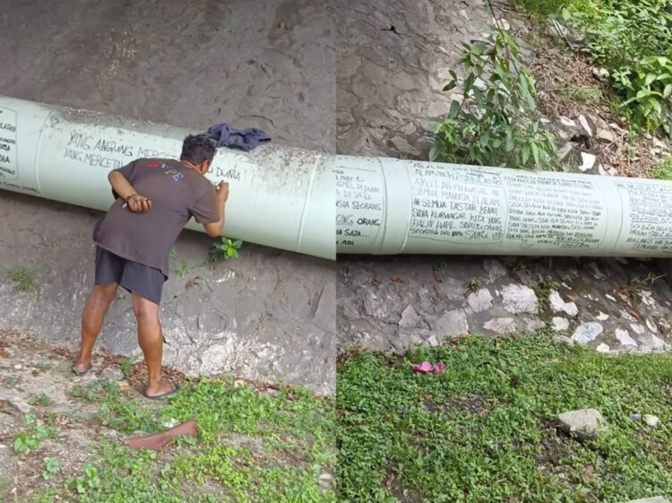 Siapa penulis 'karangan' di paip besar Gombak? - Kosmo Digital