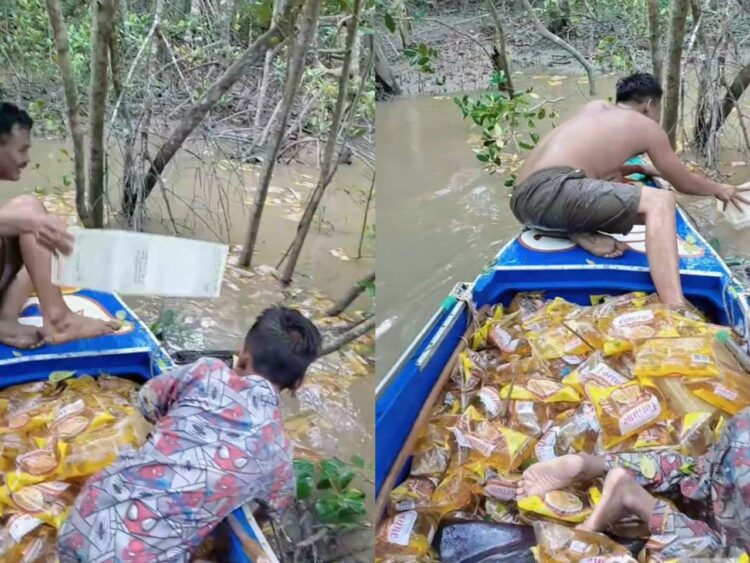 Misteri beratus-ratus minyak masak paket terapung di sungai - Kosmo Digital