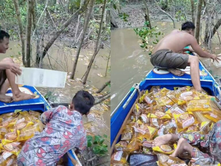 Misteri beratus-ratus minyak masak paket terapung di sungai - Kosmo Digital