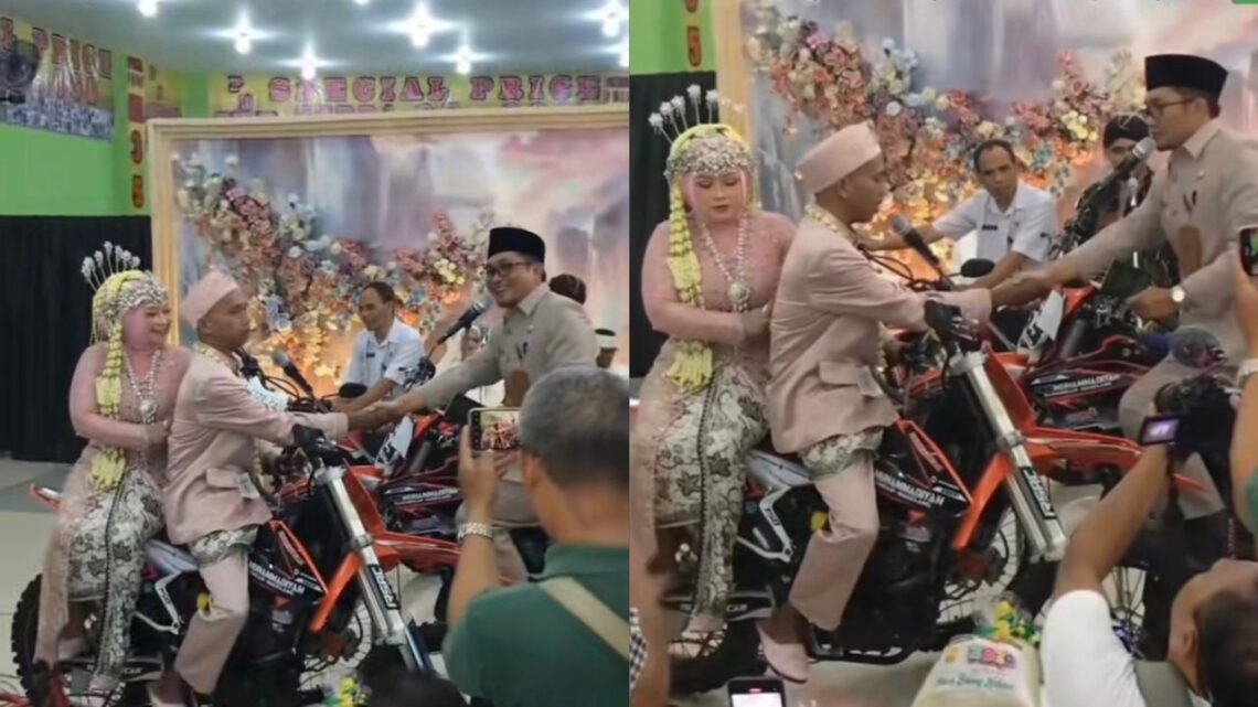 Pengantin akad nikah naik motosikal - Kosmo Digital